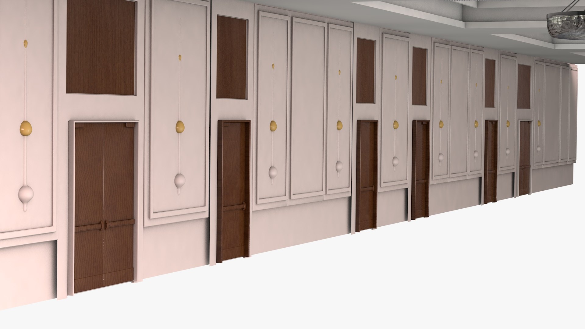 3D Ballroom Ceiling And Walls Model - TurboSquid 2061535