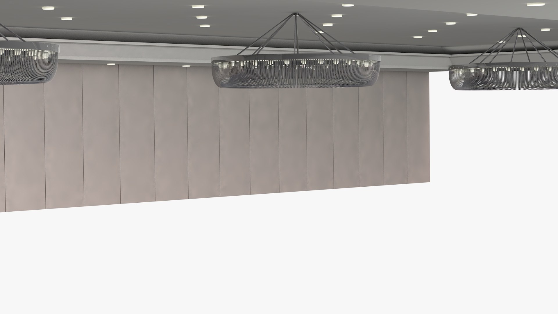 3D Ballroom Ceiling And Walls Model - TurboSquid 2061535