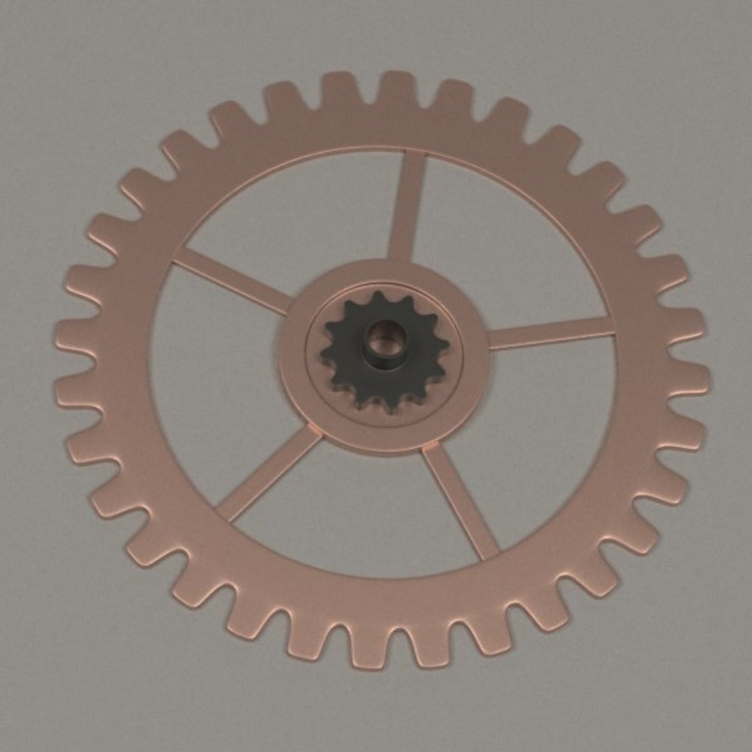 3d 3ds Clock Gear Wheel