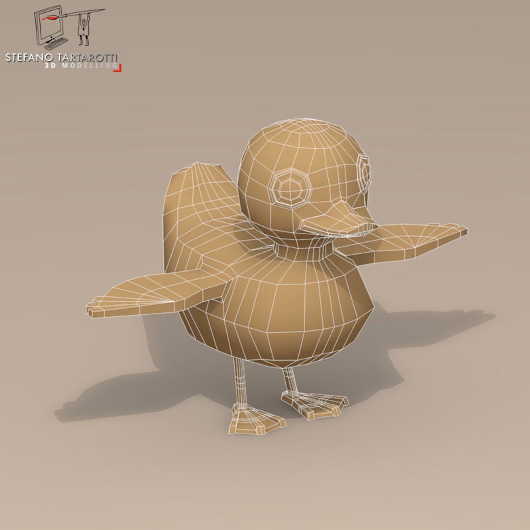 Duck Character 3d Model