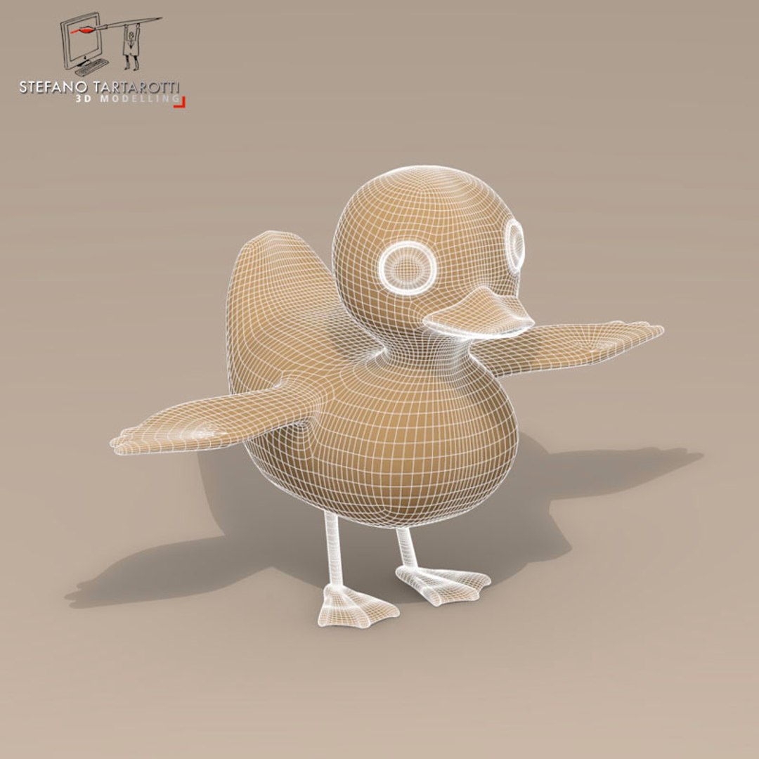 Duck Character 3d Model