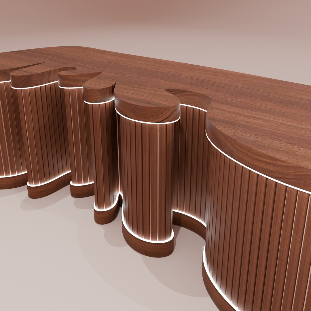 3D Reception Desk - TurboSquid 2268279