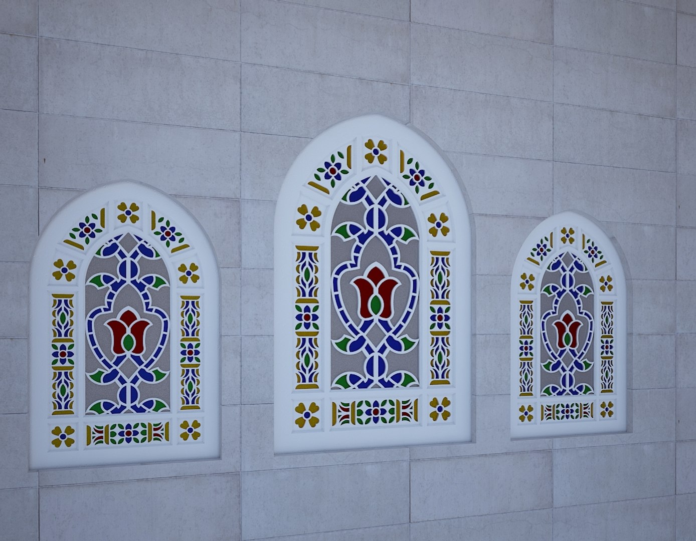 Mosque Church Window Model - TurboSquid 1292195