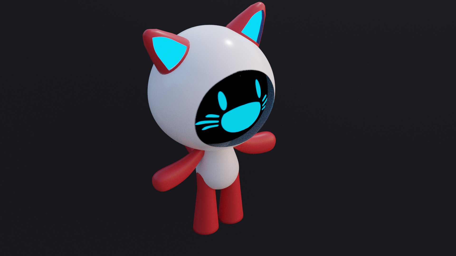Cartoon Astro Cat Red 3D - TurboSquid 1523438