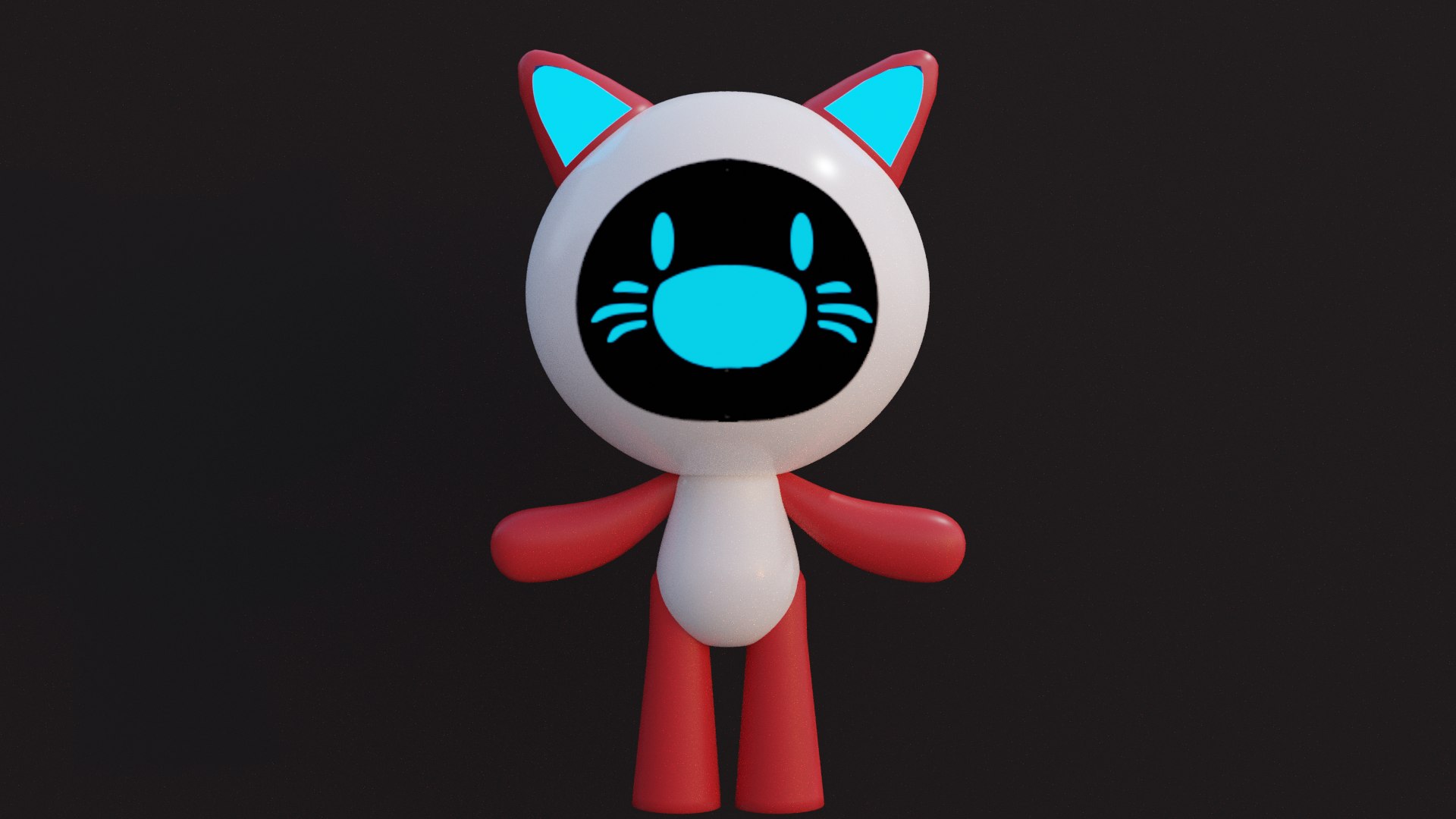 Cartoon Astro Cat Red 3D - TurboSquid 1523438