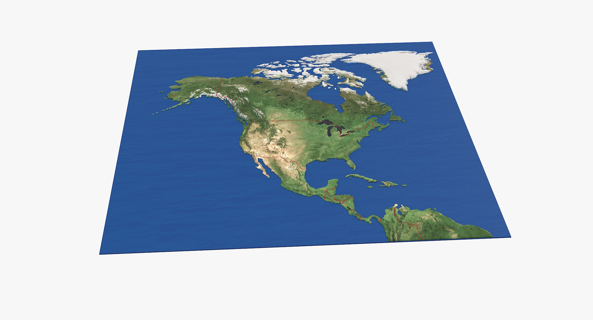 3D North America Topo-Political Map Model - TurboSquid 2338336