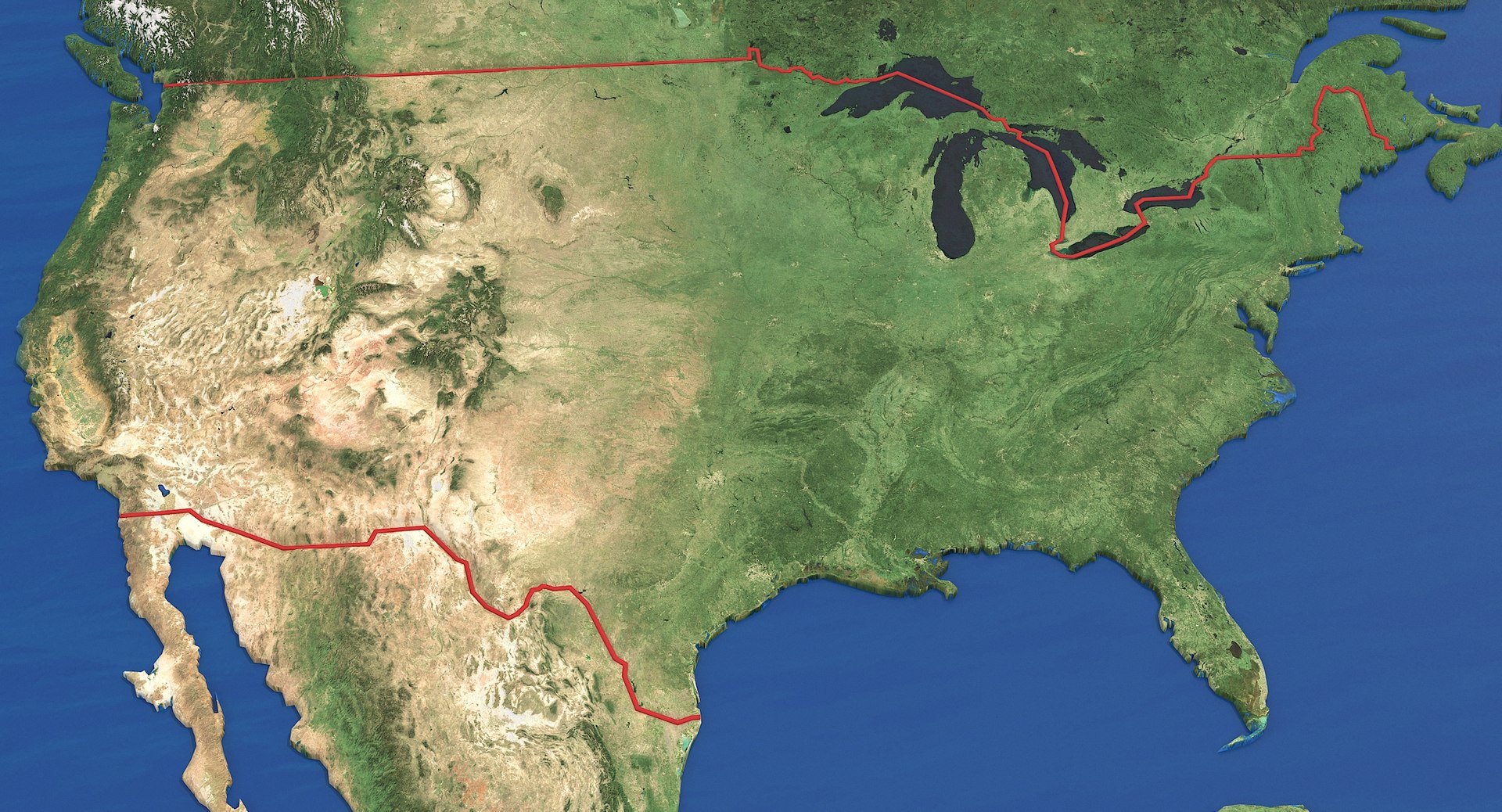 3D North America Topo-Political Map Model - TurboSquid 2338336