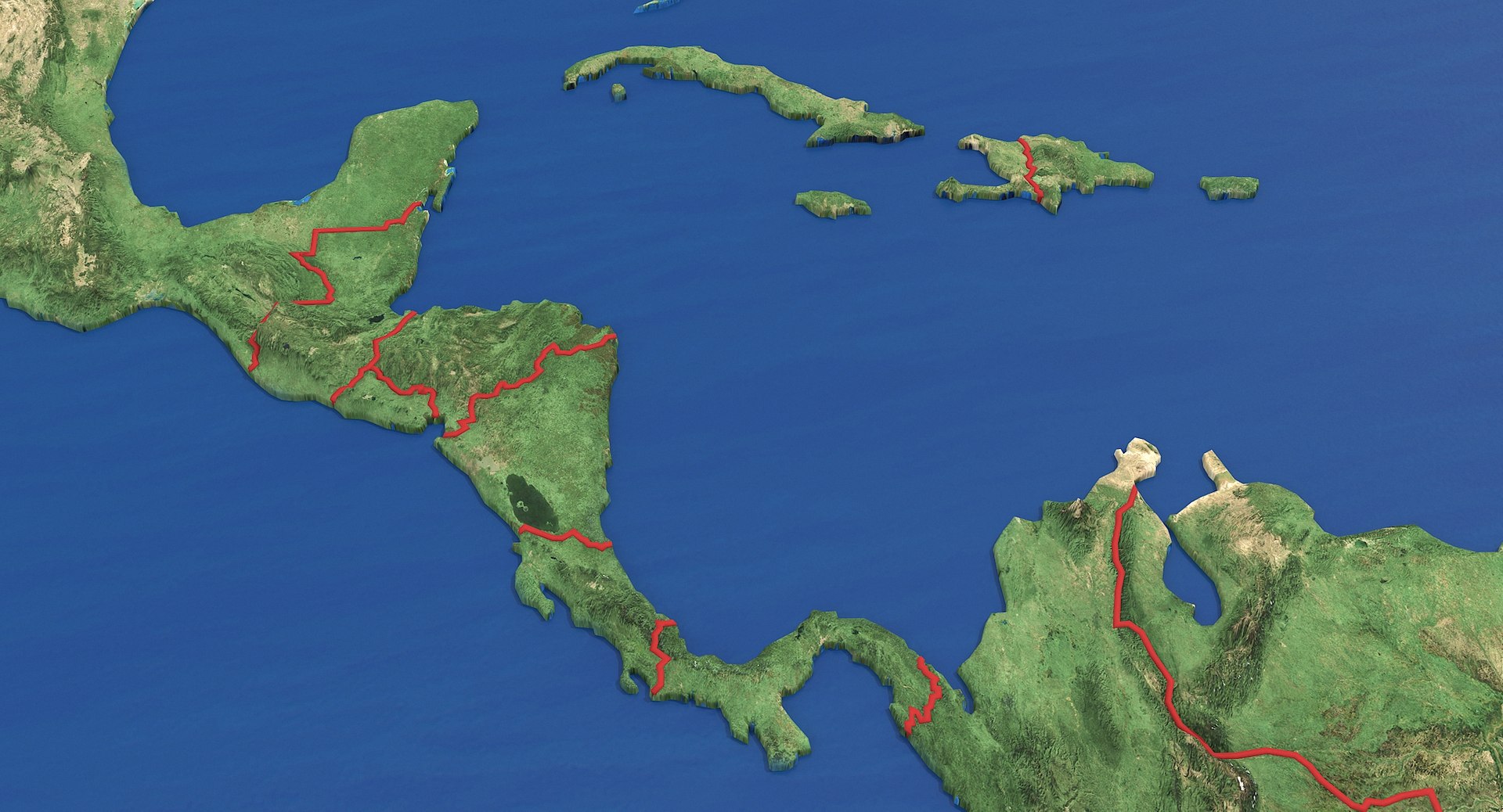 3D North America Topo-Political Map Model - TurboSquid 2338336