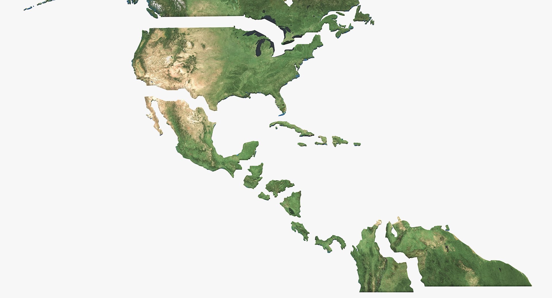 3D North America Topo-Political Map Model - TurboSquid 2338336