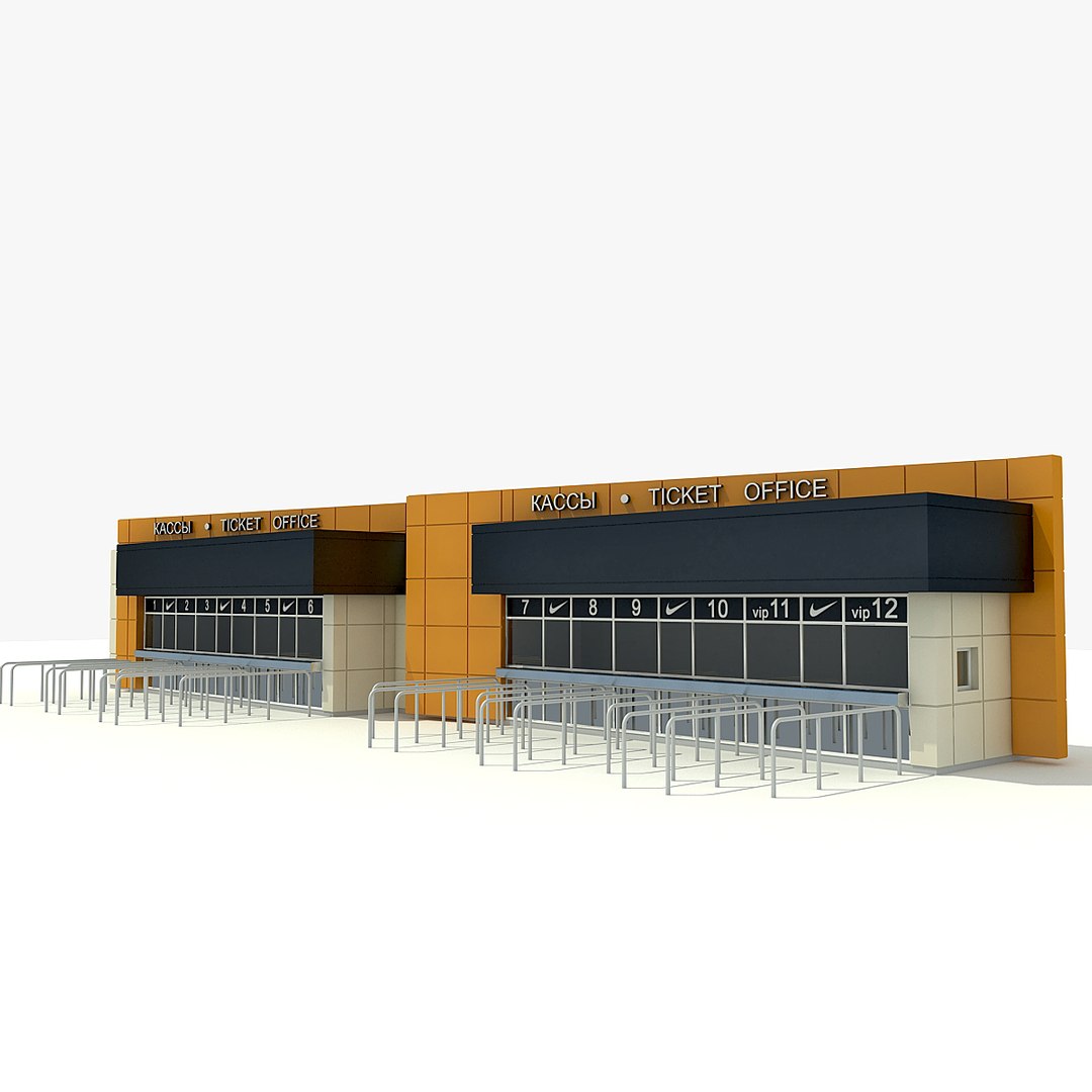 Stadium Ticket Office 3d Model