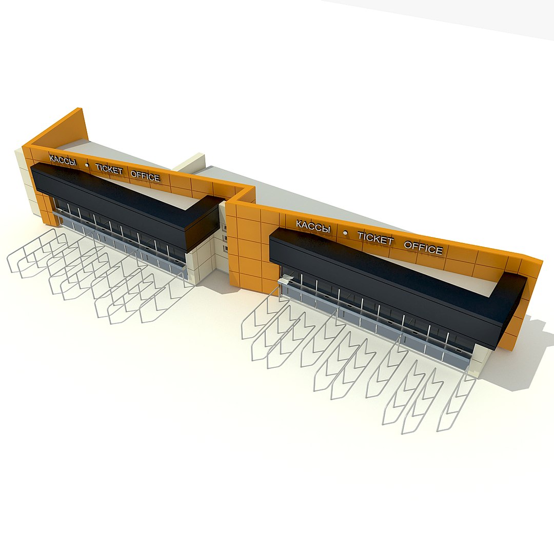 Stadium Ticket Office 3d Model