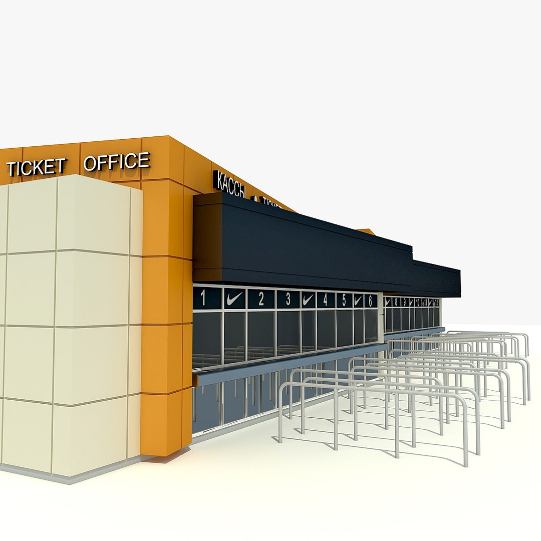 Stadium Ticket Office 3d Model