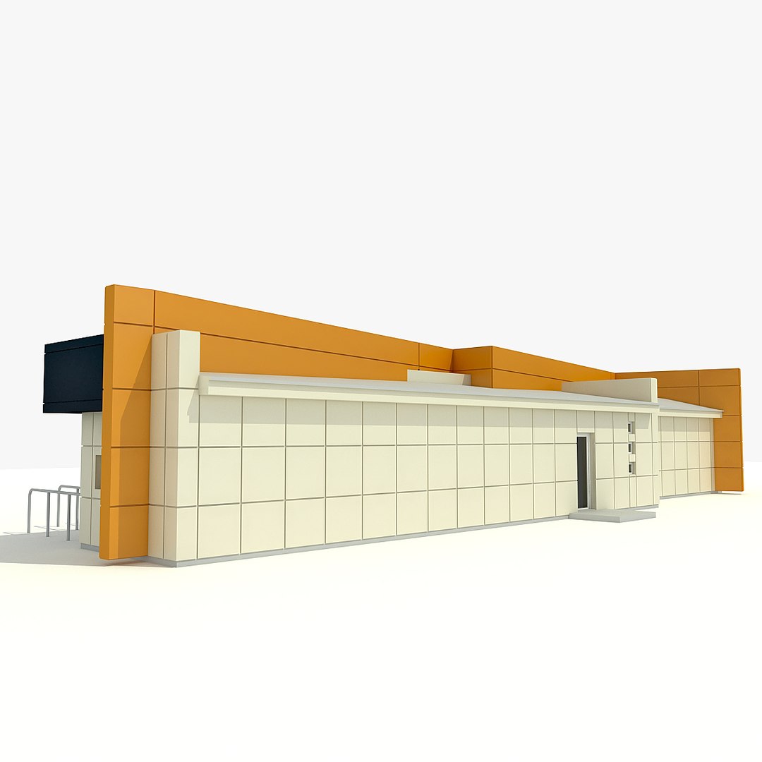 Stadium Ticket Office 3d Model