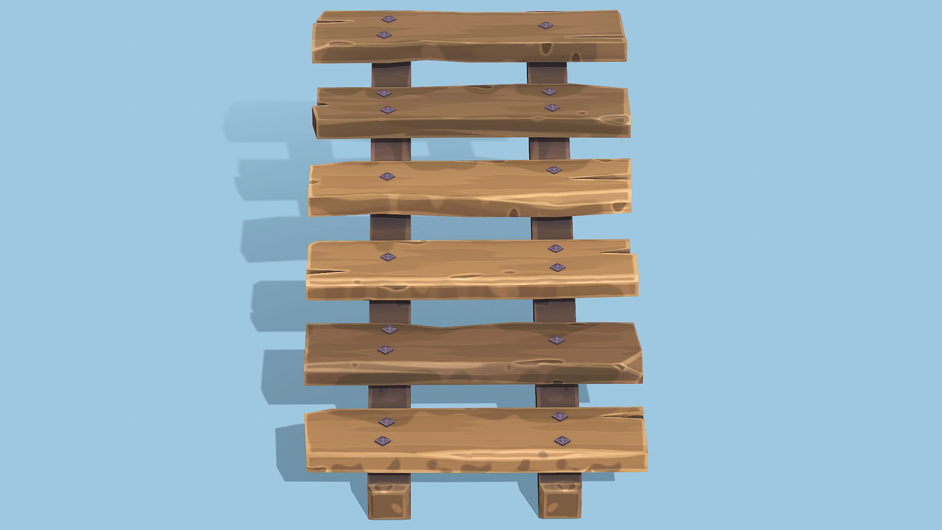 Stylized Wooden Stairs - PBR Game Ready 3D Model - TurboSquid 2050044