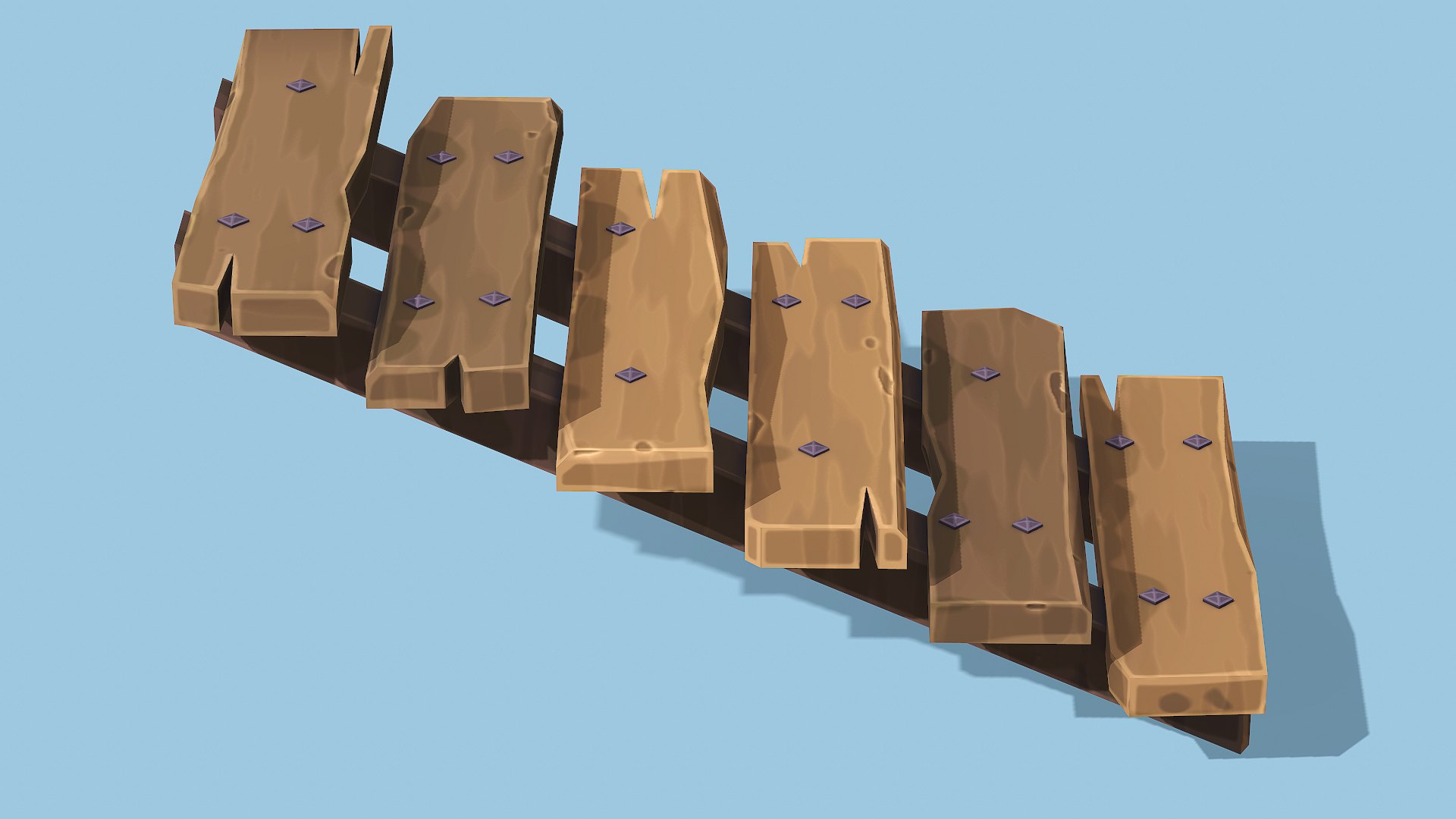Stylized Wooden Stairs - PBR Game Ready 3D Model - TurboSquid 2050044