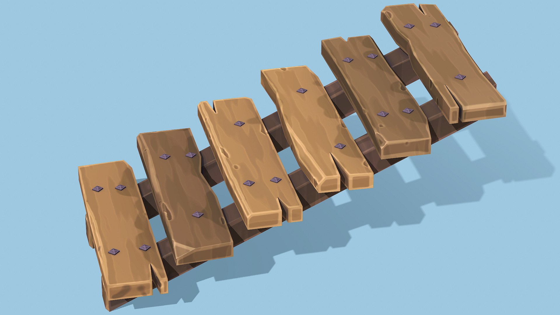 Stylized Wooden Stairs - PBR Game Ready 3D Model - TurboSquid 2050044