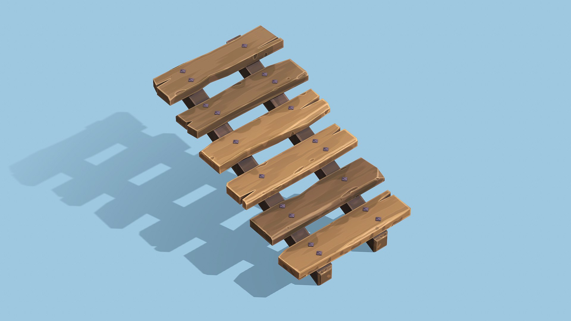 Stylized Wooden Stairs - PBR Game Ready 3D Model - TurboSquid 2050044