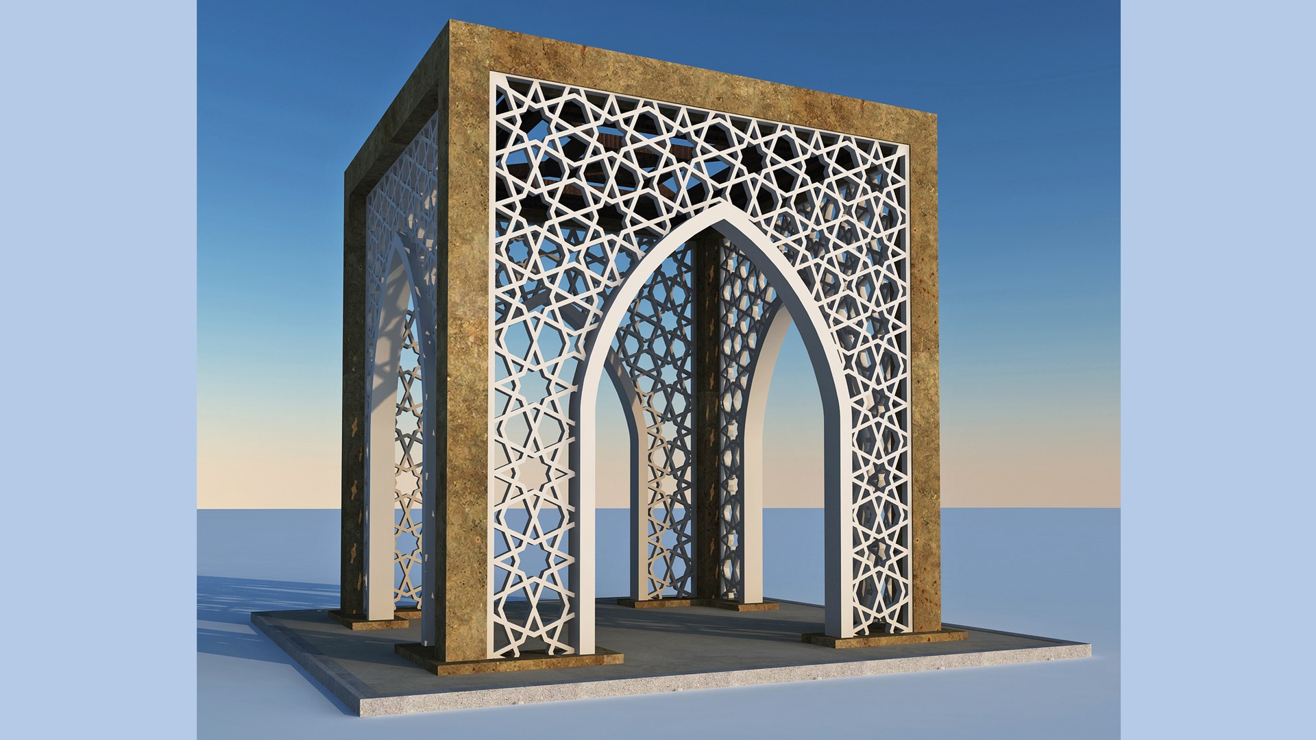 Modern Arabic Gate 3D - TurboSquid 1563620