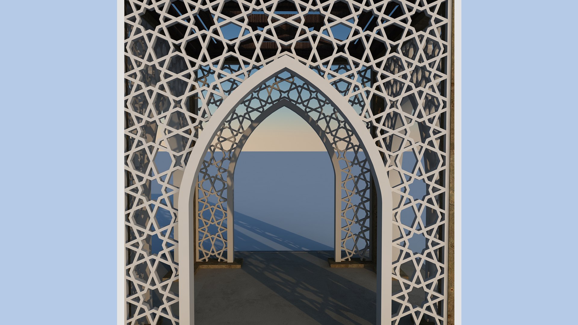 Modern Arabic Gate 3D - TurboSquid 1563620