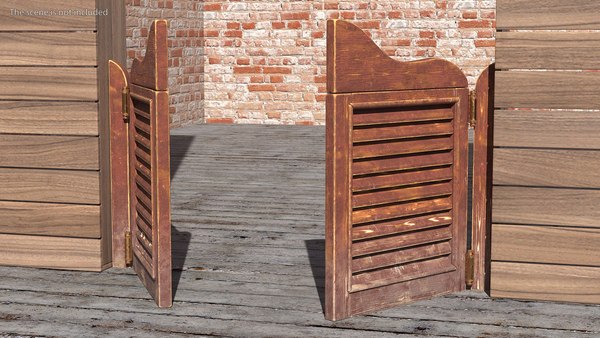 Portas de salão de madeira branqueada Modelo 3D - TurboSquid 2086136