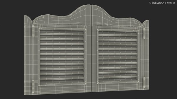 Portas de salão de madeira branqueada Modelo 3D - TurboSquid 2086136