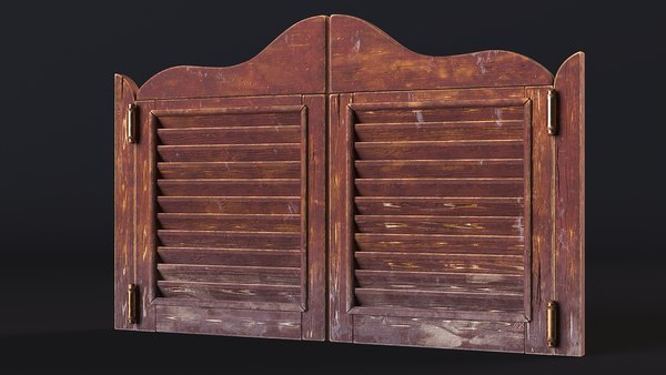 Portas de salão de madeira branqueada Modelo 3D - TurboSquid 2086136