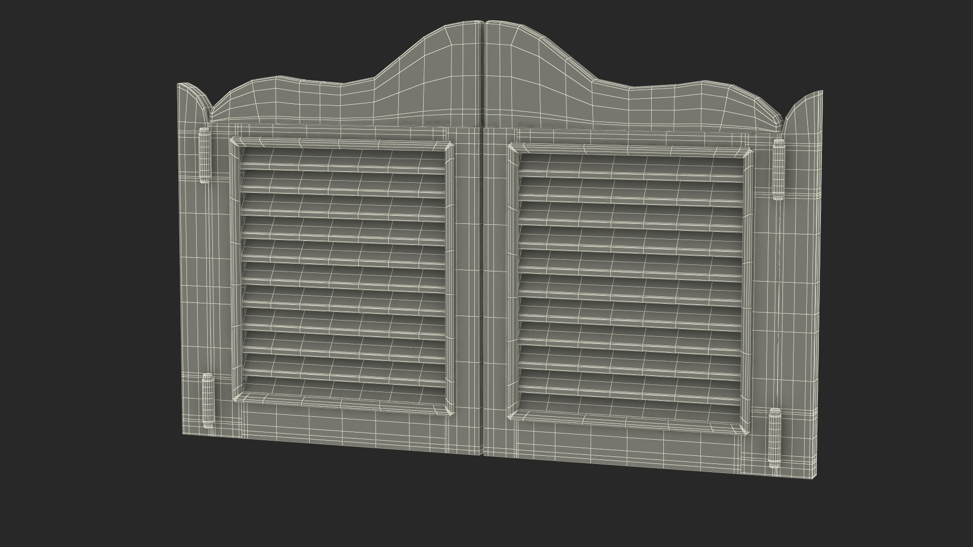 3D Model Bleached Wood Saloon Doors - TurboSquid 2086136