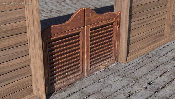 Portas de salão de madeira branqueada Modelo 3D - TurboSquid 2086136