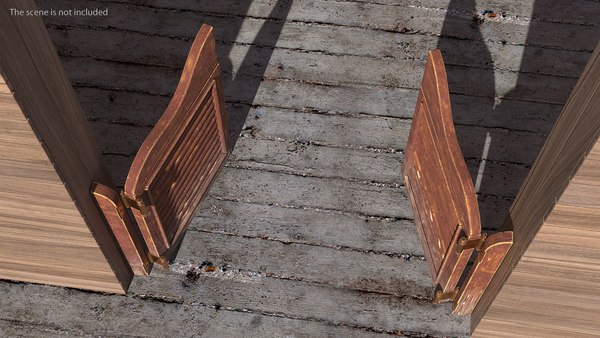 Portas de salão de madeira branqueada Modelo 3D - TurboSquid 2086136