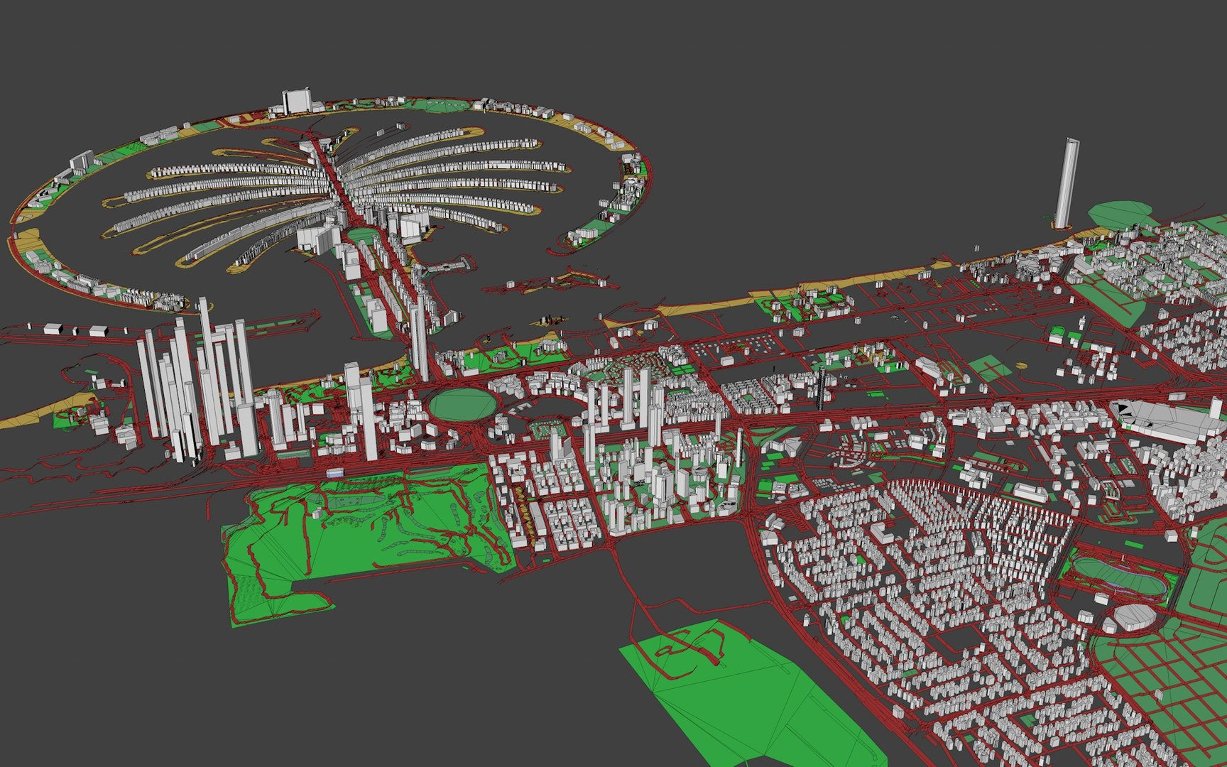 3D Town Structure Cityscape - TurboSquid 1698176