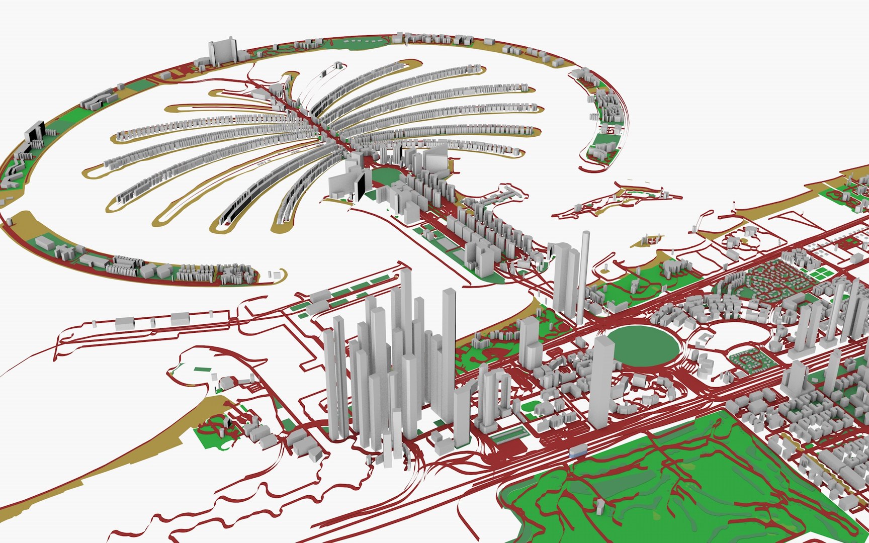 3D Town Structure Cityscape - TurboSquid 1698176