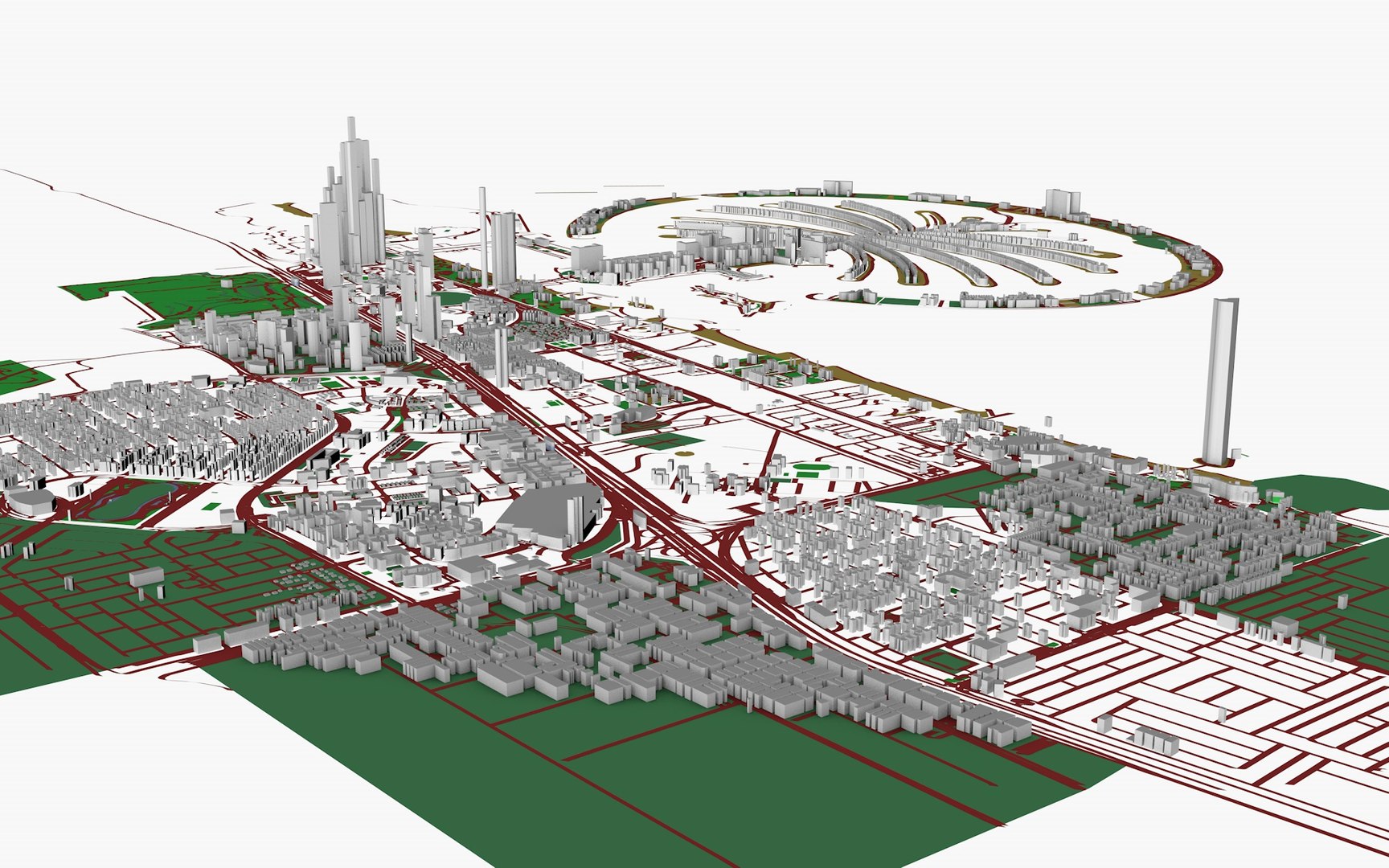 3D Town Structure Cityscape - TurboSquid 1698176