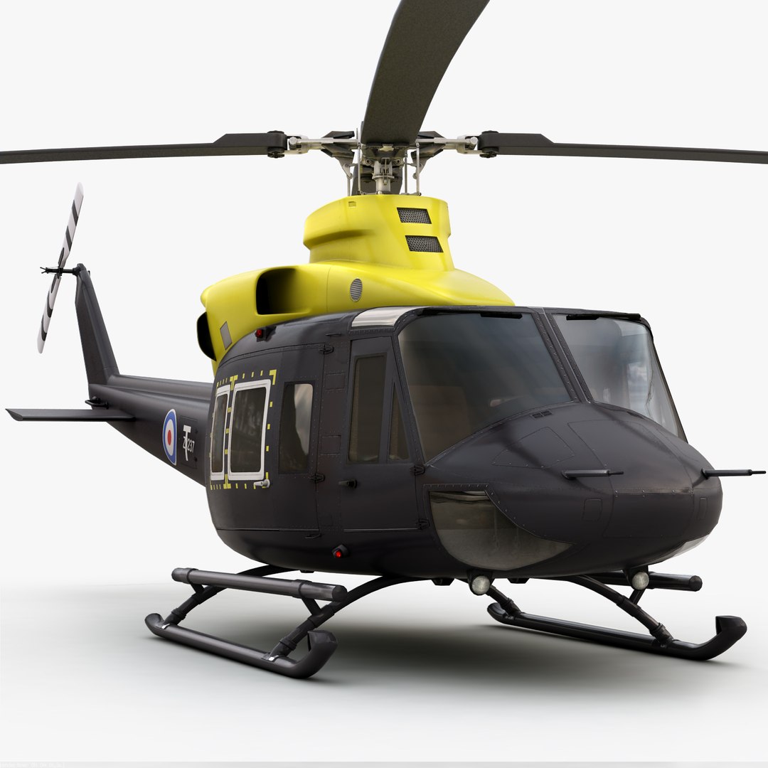 3d eurocopter bell 412 military helicopter