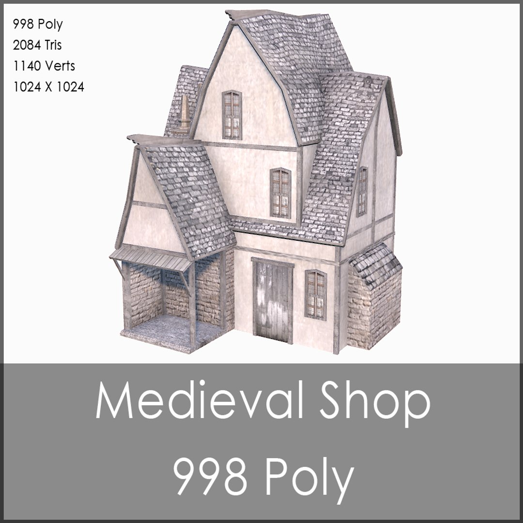Medieval Shop 3d Model