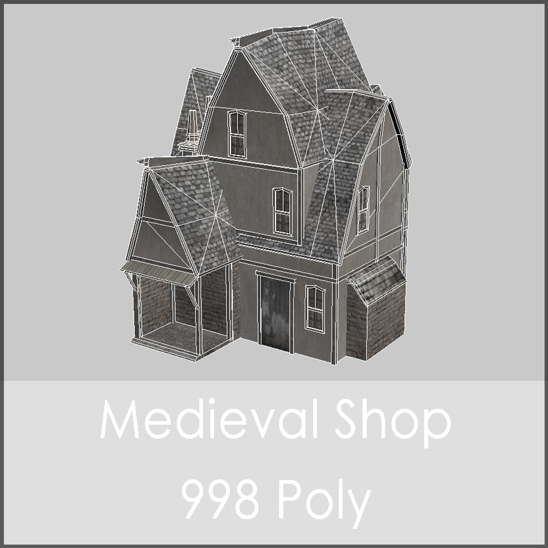 Medieval Shop 3d Model