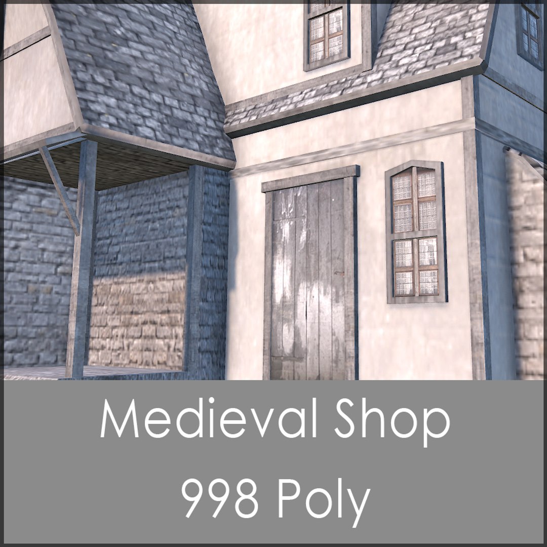 Medieval Shop 3d Model