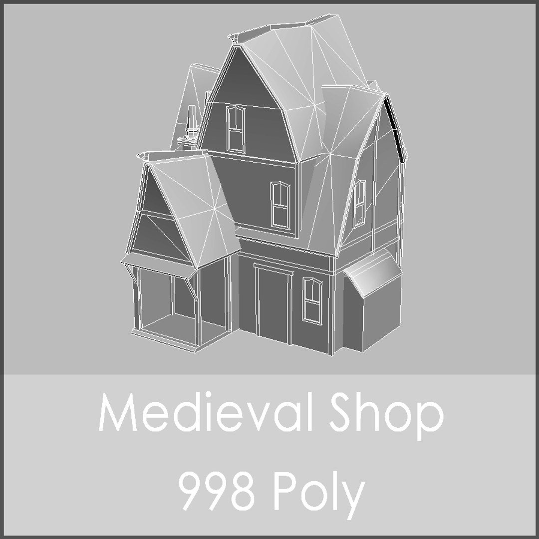Medieval Shop 3d Model
