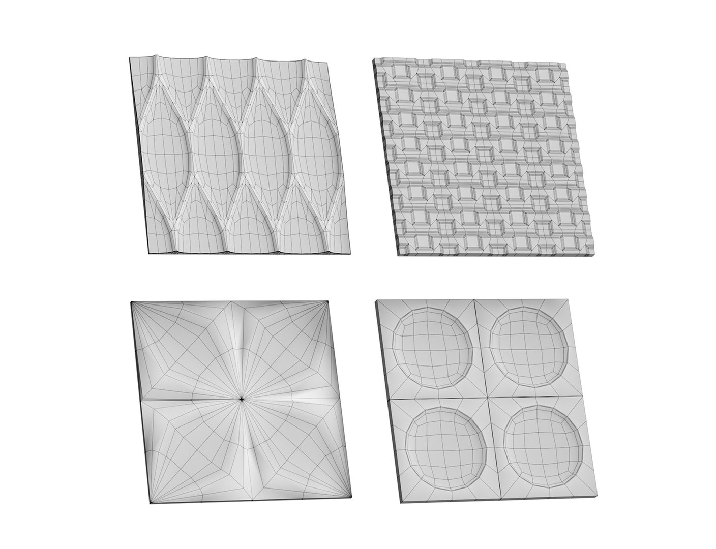 Fluted glass Set 14 3D - TurboSquid 1905614