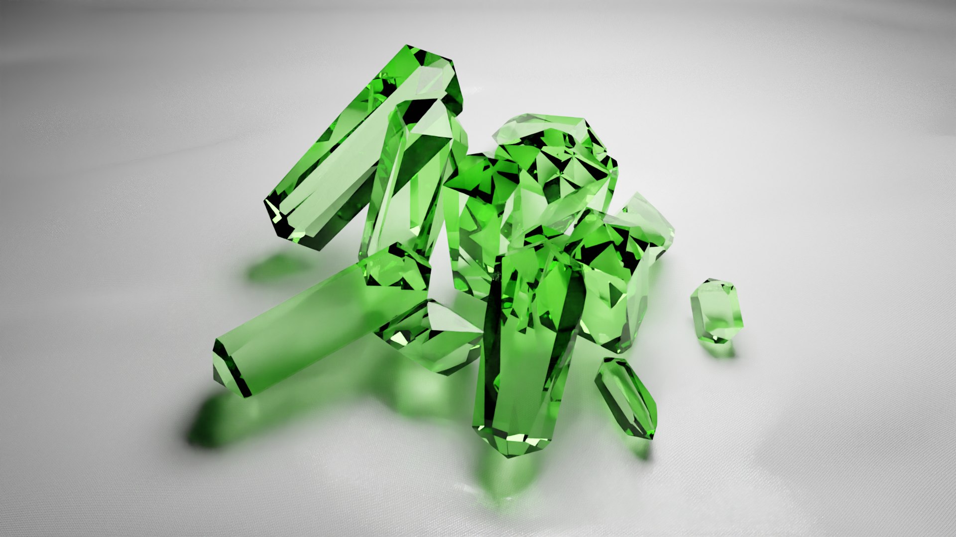 3D Low Poly 4 Sided Crystals Pack - TurboSquid 1972047