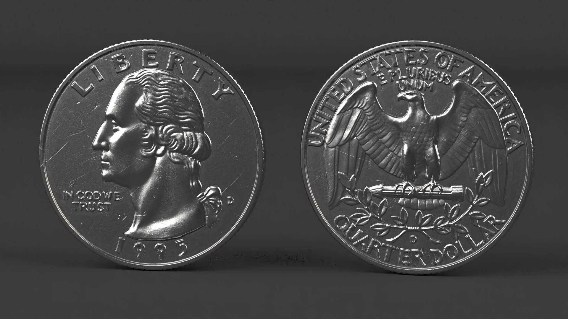 Quarter United States Coin 3D - TurboSquid 2194213