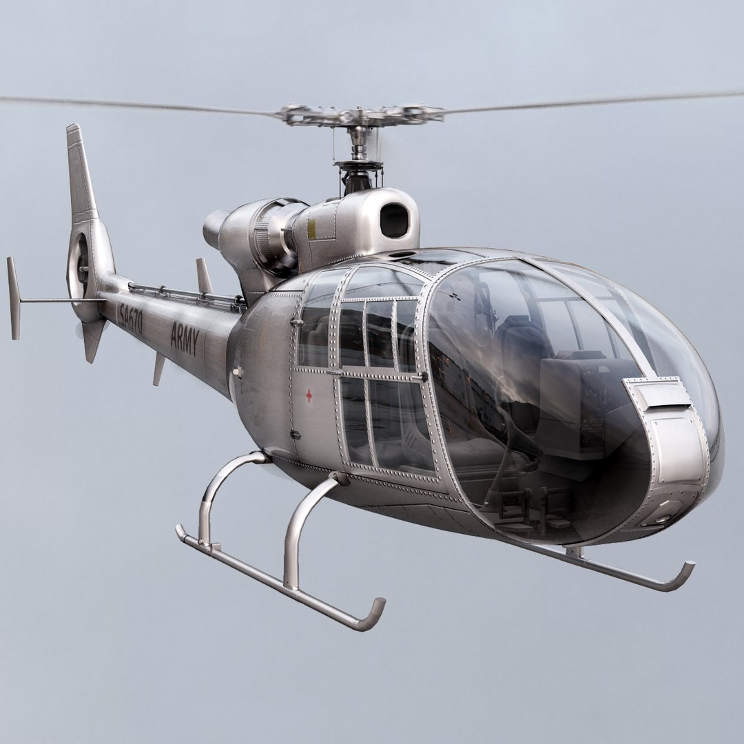 max aerospatiale sa gazelle helicopter
