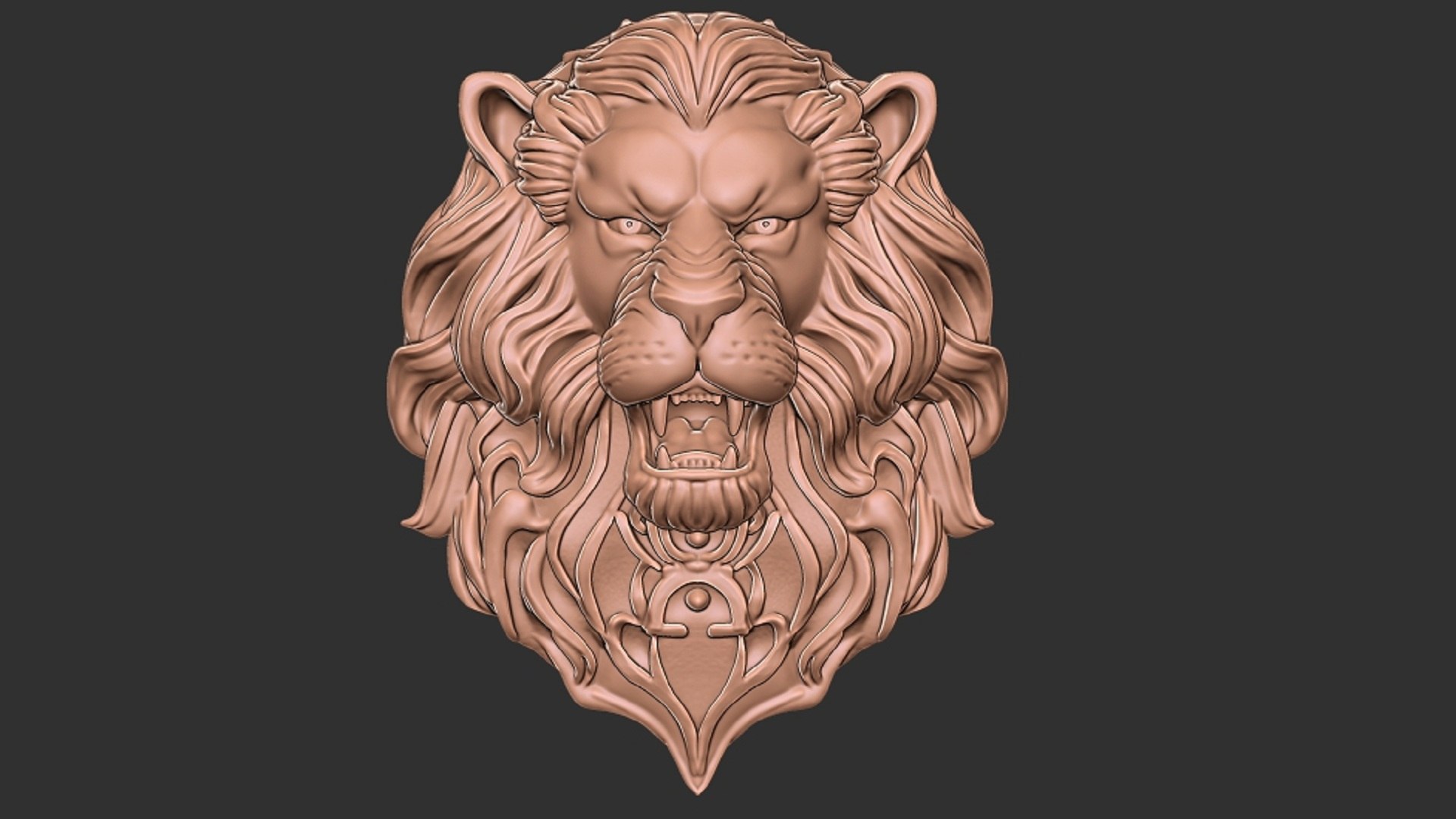 Lion Head 2 Model - TurboSquid 2059167