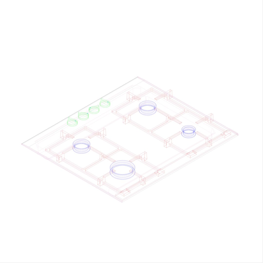 3D Model Iq700 Gas Hob 60 - TurboSquid 1557264