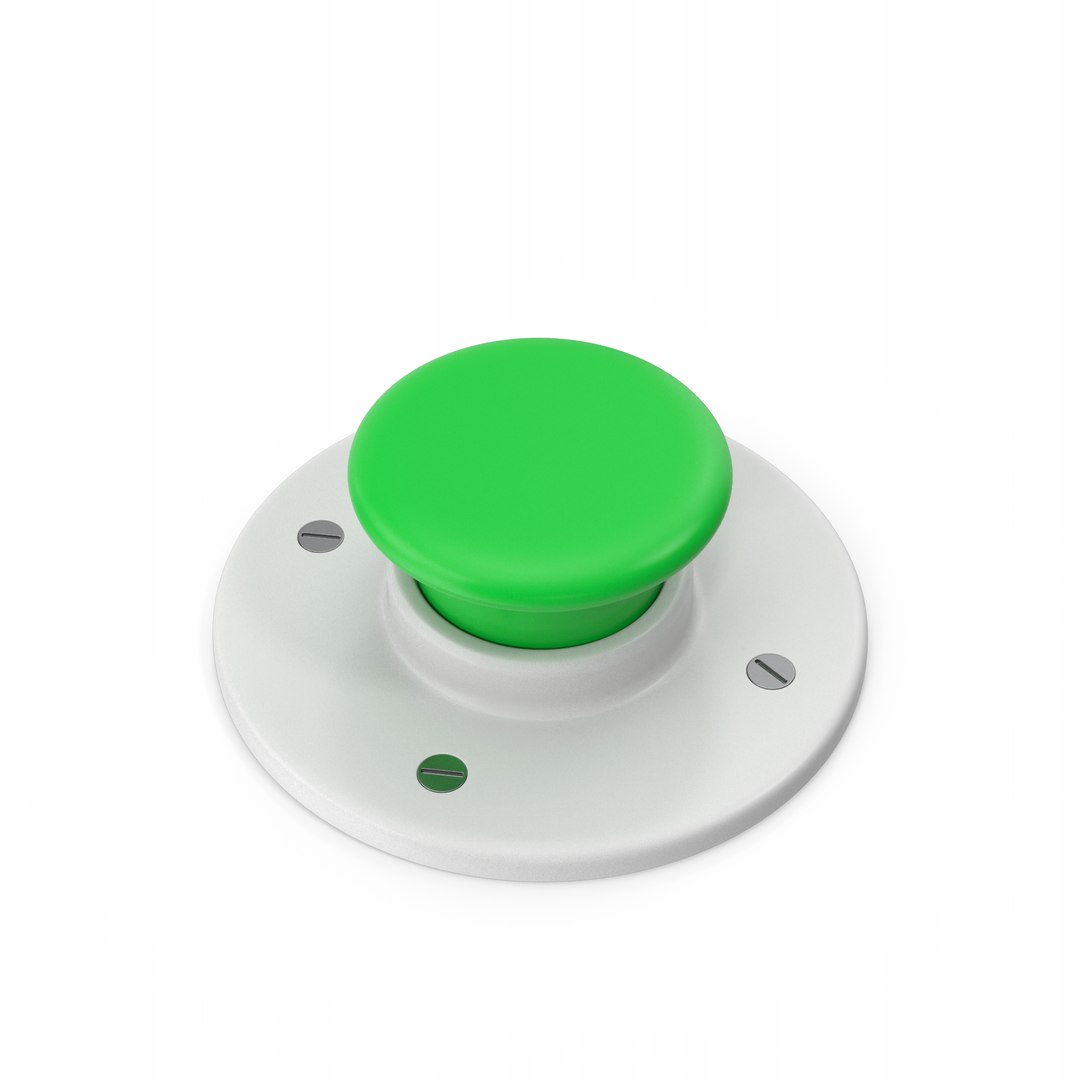 3D Model Green Panic Button - TurboSquid 2194640