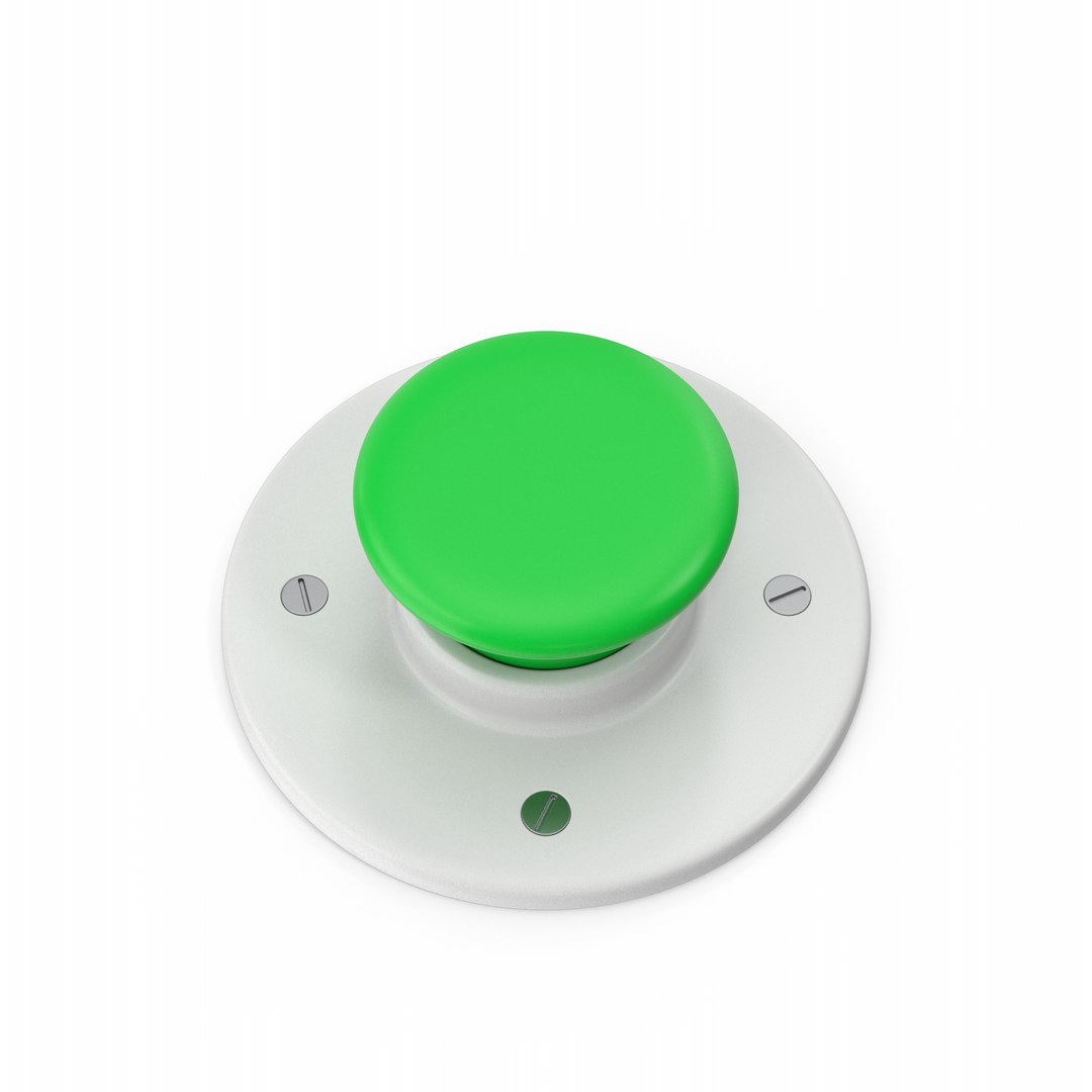 3D Model Green Panic Button - TurboSquid 2194640