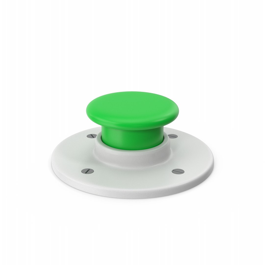 3D Model Green Panic Button - TurboSquid 2194640