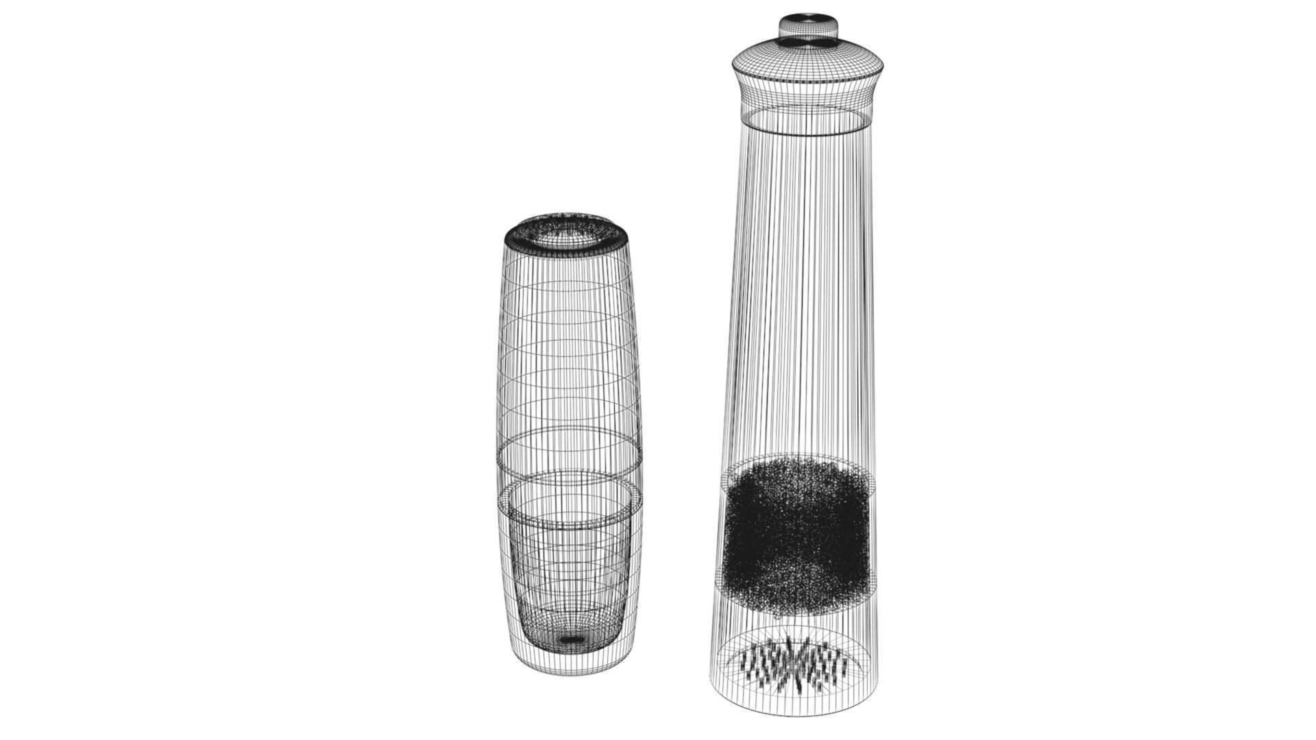 3D Collection of high-quality models of sets for spices and sauces ...