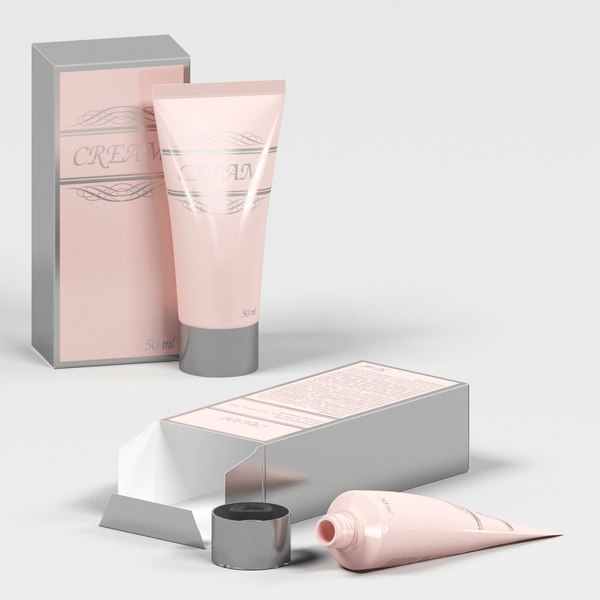 Cream tube 50ml box 3D model - TurboSquid 1355075