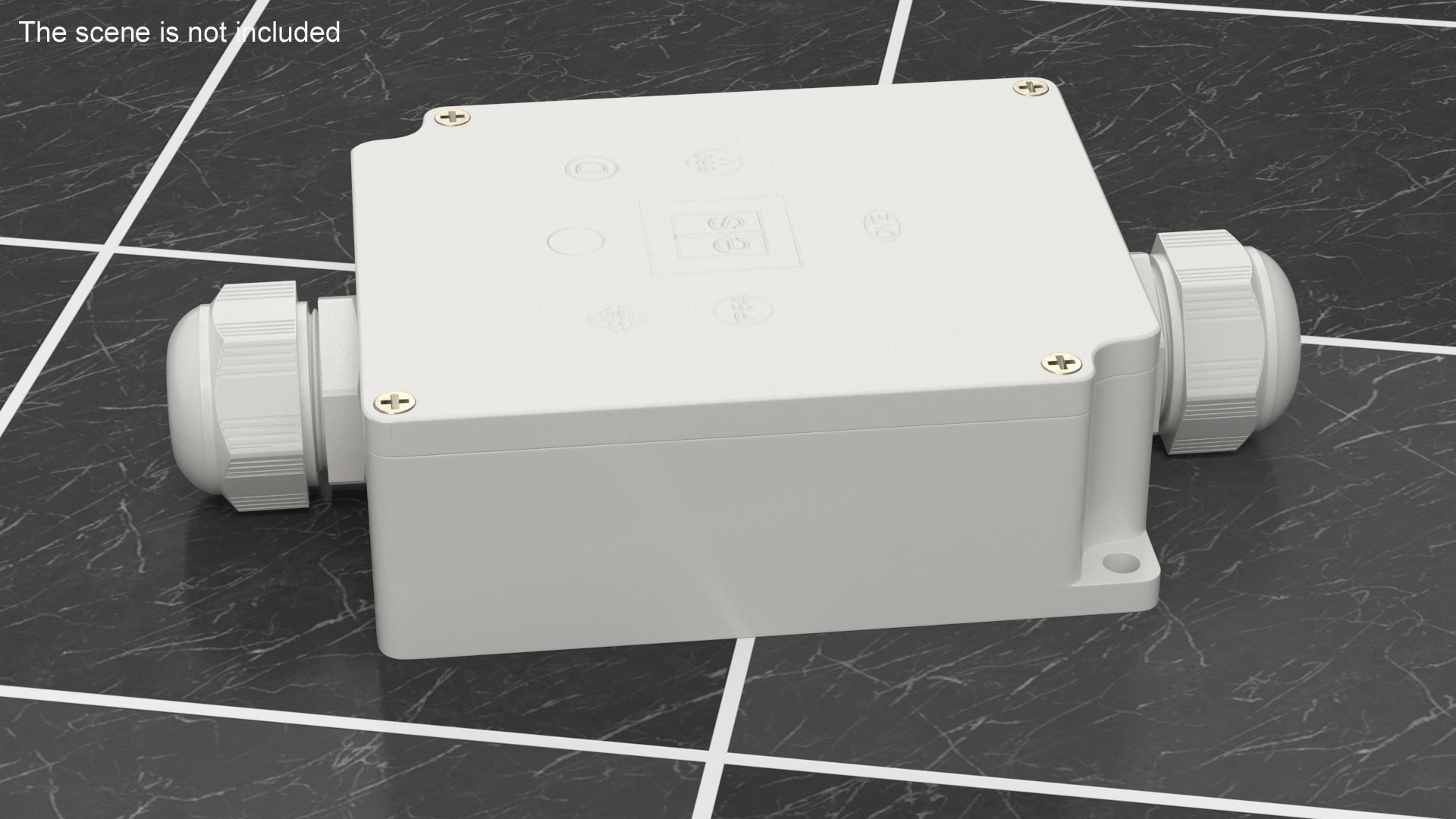 White Closed Junction Box For 2 Wires 3D - TurboSquid 1911749