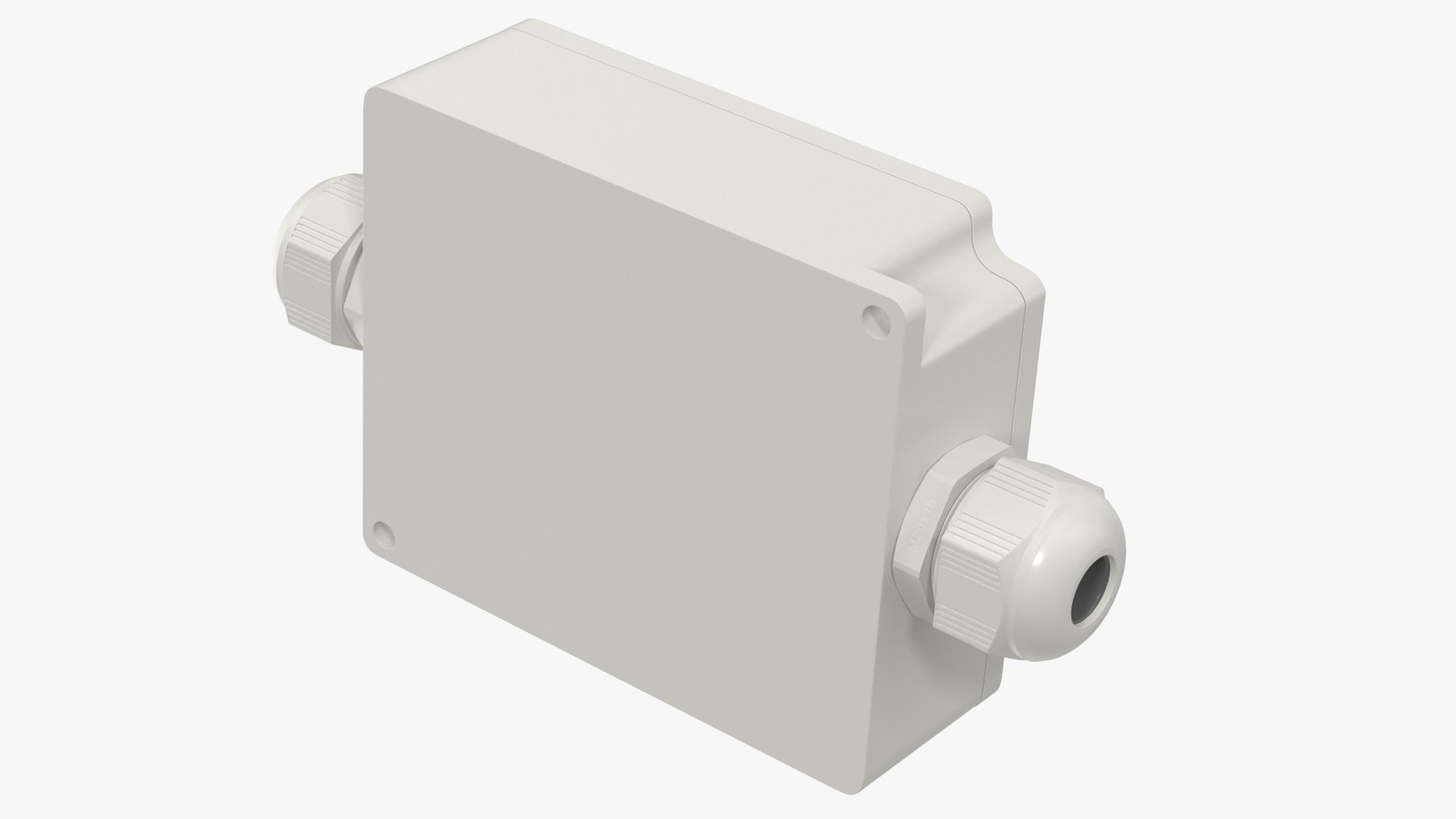White Closed Junction Box For 2 Wires 3D - TurboSquid 1911749